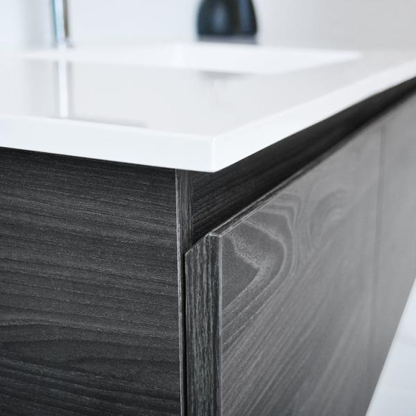 Glacier Lite Door & Drawer Trio 1800mm Single Bowl vanity on Kick with ...